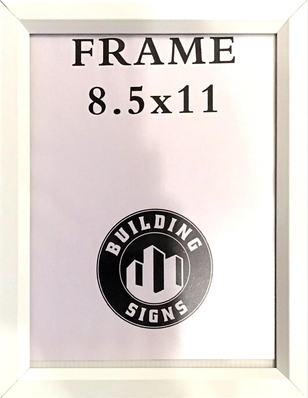 BUILDINGSIGNS.COM Inspection frame/Slide in frame (White, size 8.5x11 ...