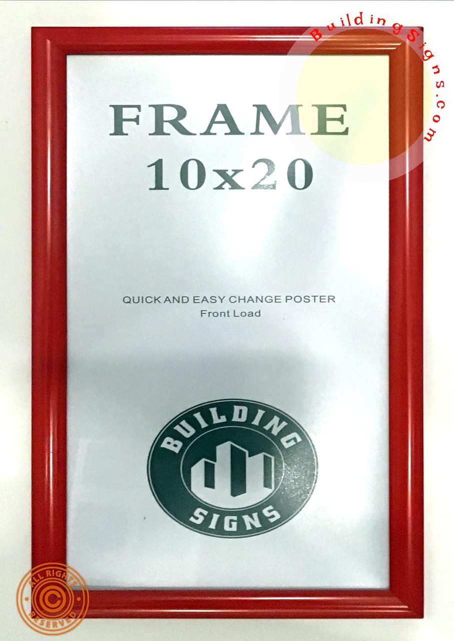 RED Poster Frame 10x20 Inches, snap frame, Outdoor Poster Display Unit ...