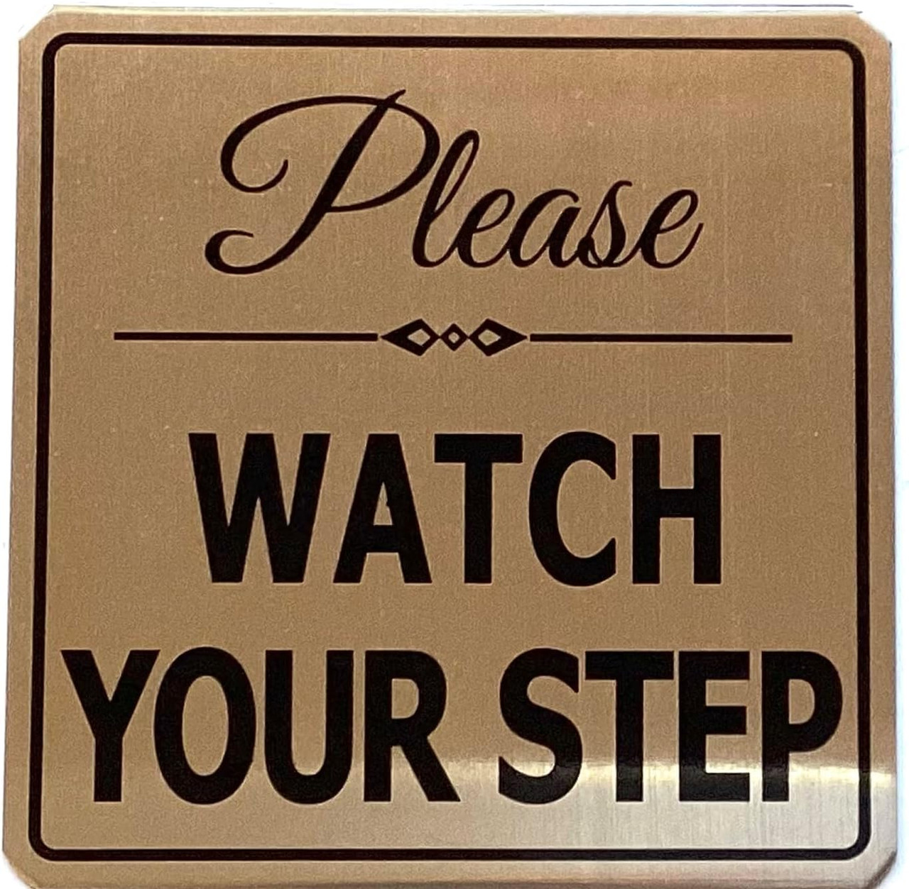 Watch Your Step Sign Circular Watch Your Step Label, SKU: LB 2147