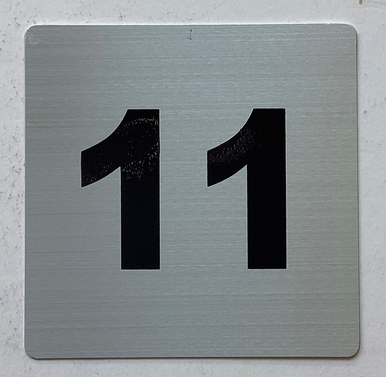 Apartment number 11 sign (4x4 inch, SILVER, double sided tape) - The ...