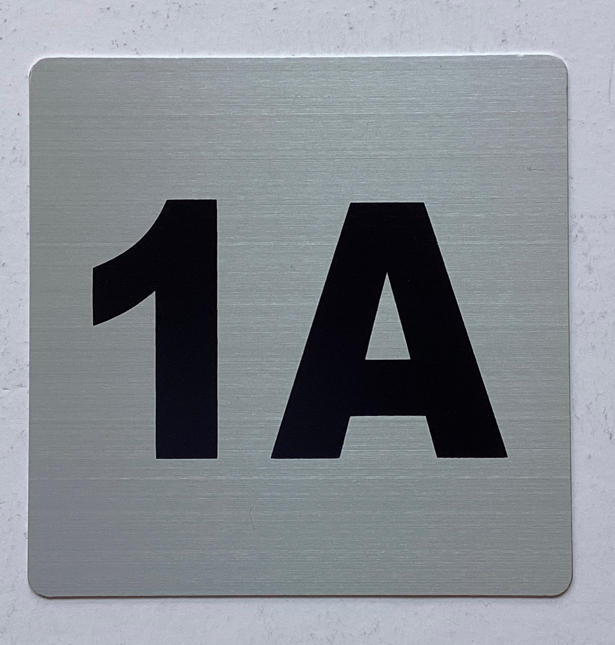Apartment number 1A sign (4x4 inch, SILVER, double sided tape) - The ...