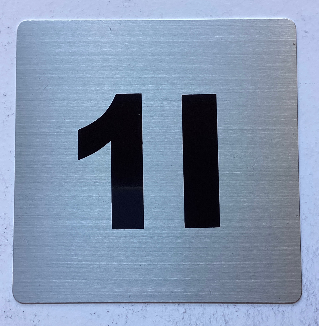 Apartment number 1I sign (4x4 inch, SILVER, double sided tape) - The ...