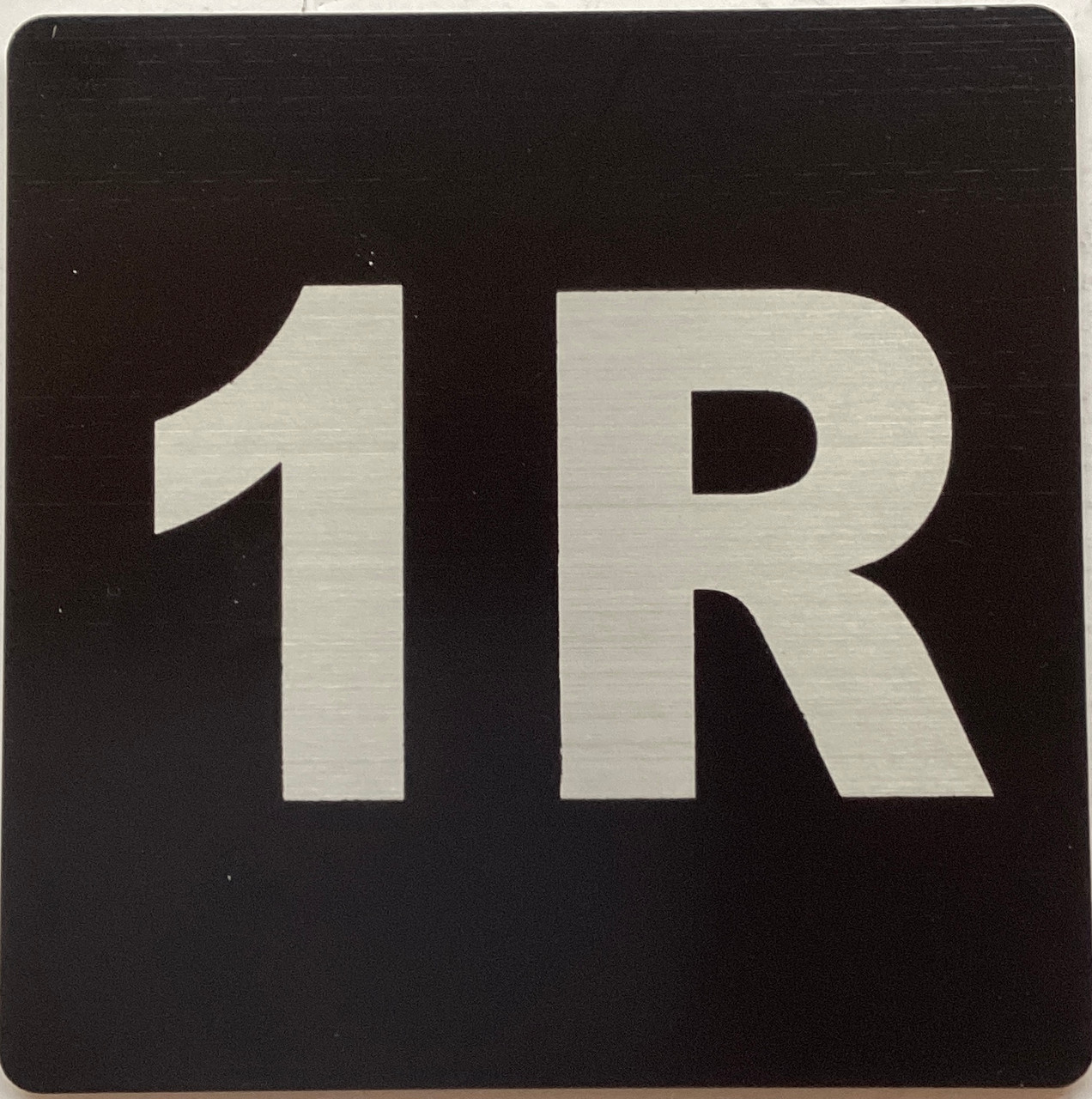 Apartment number 1R sign (4x4 inch, Black, double sided tape) - The ...