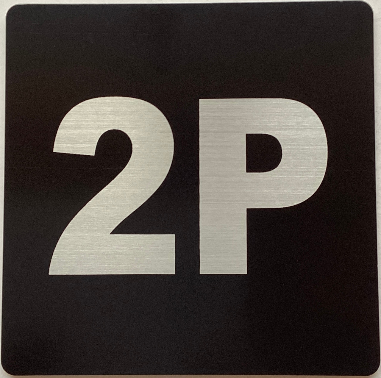 Apartment number 2P sign (4x4 inch, Black, double sided tape) - The ...
