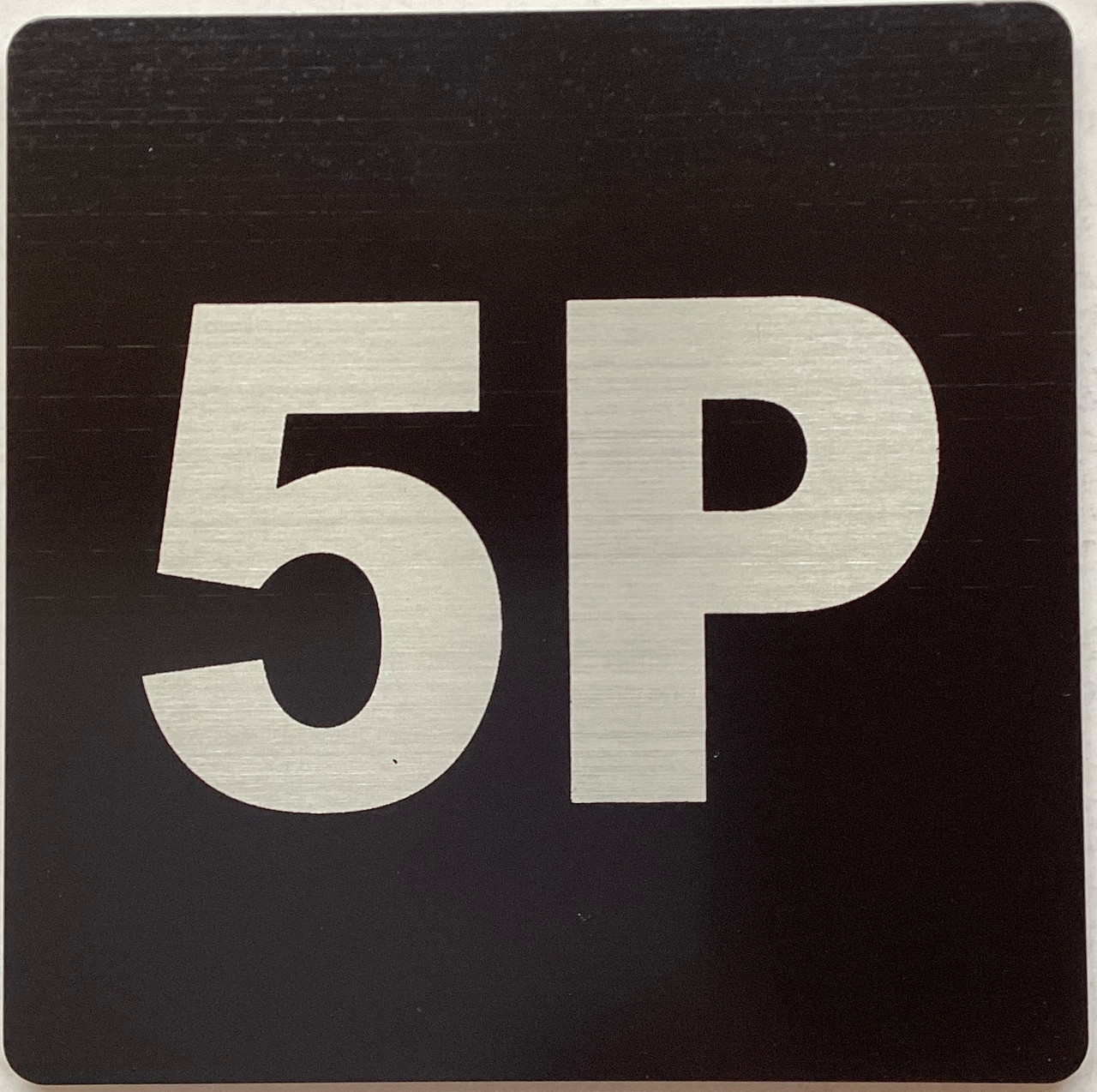 Apartment number 5P sign (4x4 inch, Black, double sided tape) - The ...
