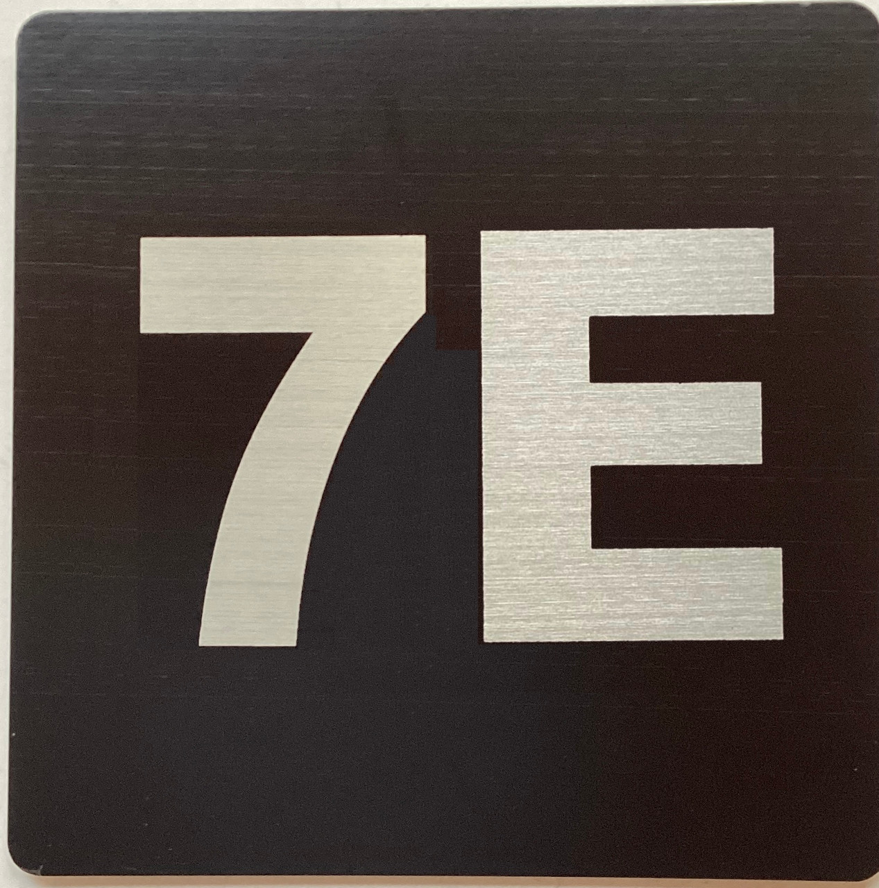 Apartment number 7E sign (4x4 inch, Black, double sided tape) - The ...