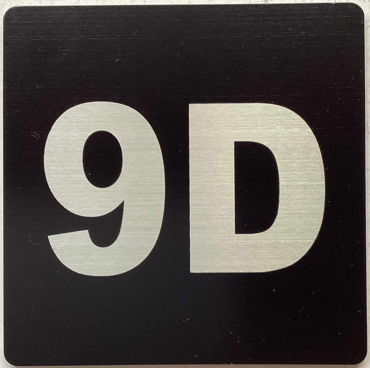 Apartment number 9D sign (4x4 inch, Black, double sided tape) - The ...