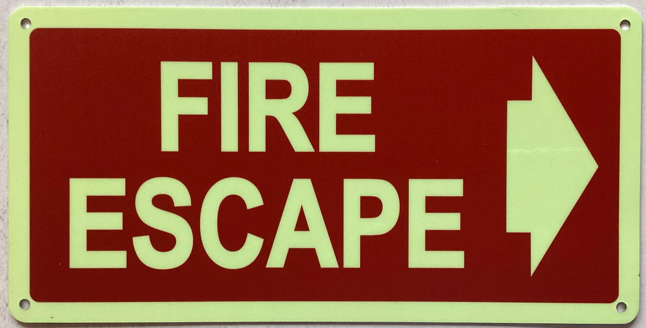 Fire Escape Arrow Right 6 x 12 Gid