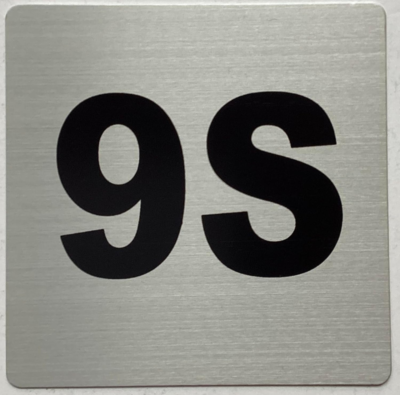 Apartment number 9S sign - UNIT NUMBER 9S SIGN (SILVER, SIZE 4x4 inch ...