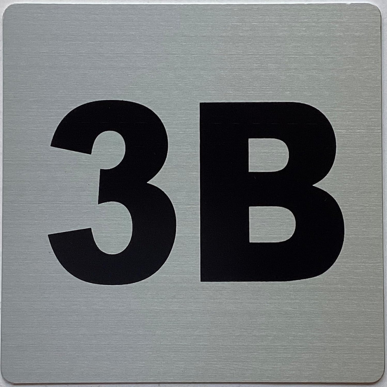 Apartment number 3B sign - UNIT NUMBER 3B SIGN (SILVER, SIZE 4x4 inch ...