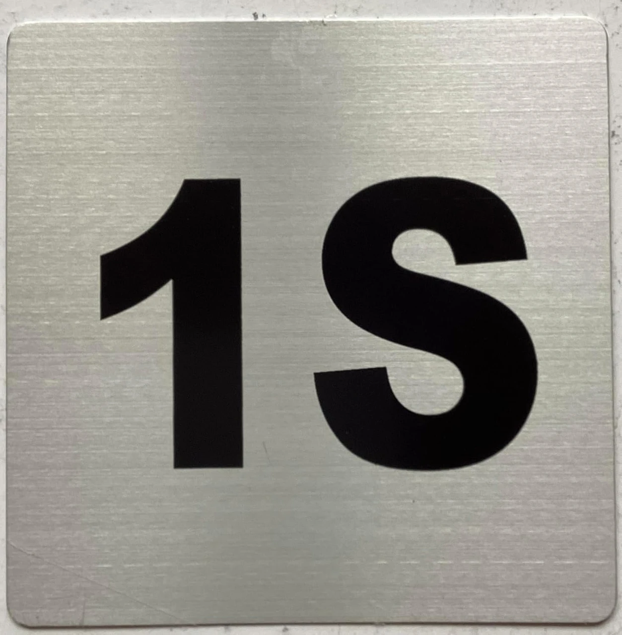 Apartment number 1S sign - UNIT NUMBER 1S SIGN (SILVER, SIZE 4x4 inch ...