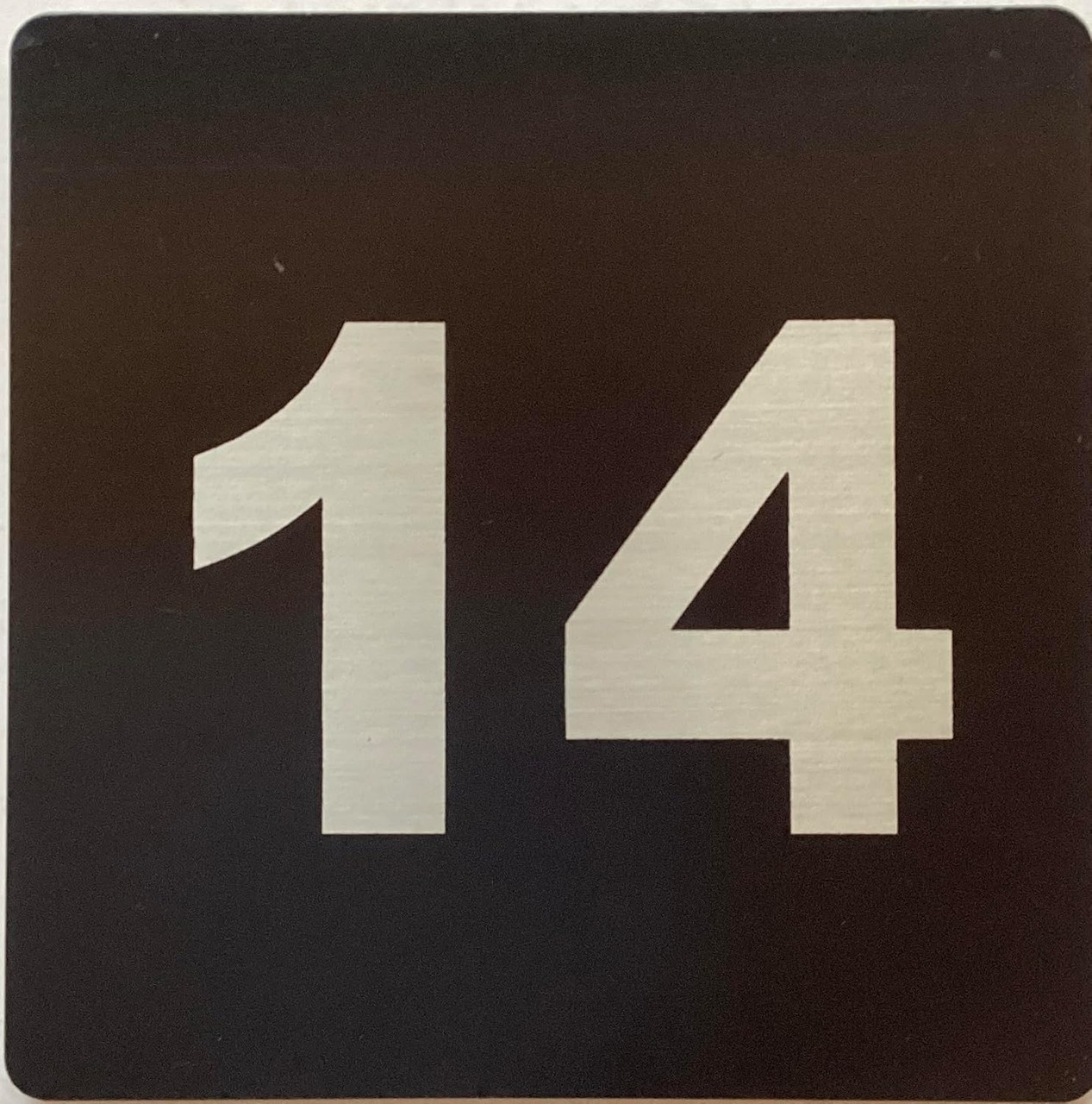 Apartment number 14 sign/DOOR NUMBER SIGN 4x4 inch, Black, with double ...