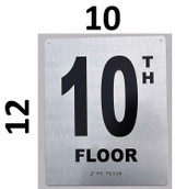 10TH Floor Sign -Tactile Signs Tactile Signs Floor Number Sign -Tactile ...