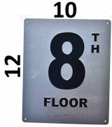 8TH Floor Sign -Tactile Signs Tactile Signs Floor Number Sign -Tactile ...