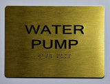 Water Pump Sign- Gold(Aluminium, Gold/) The Sensation line