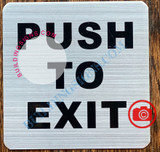 PUSH TO EXIT SIGN (ALUMINUM SIGNS 4X4)