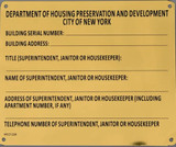 HPD NYC REQUIRED SIGNS CHECKLIST