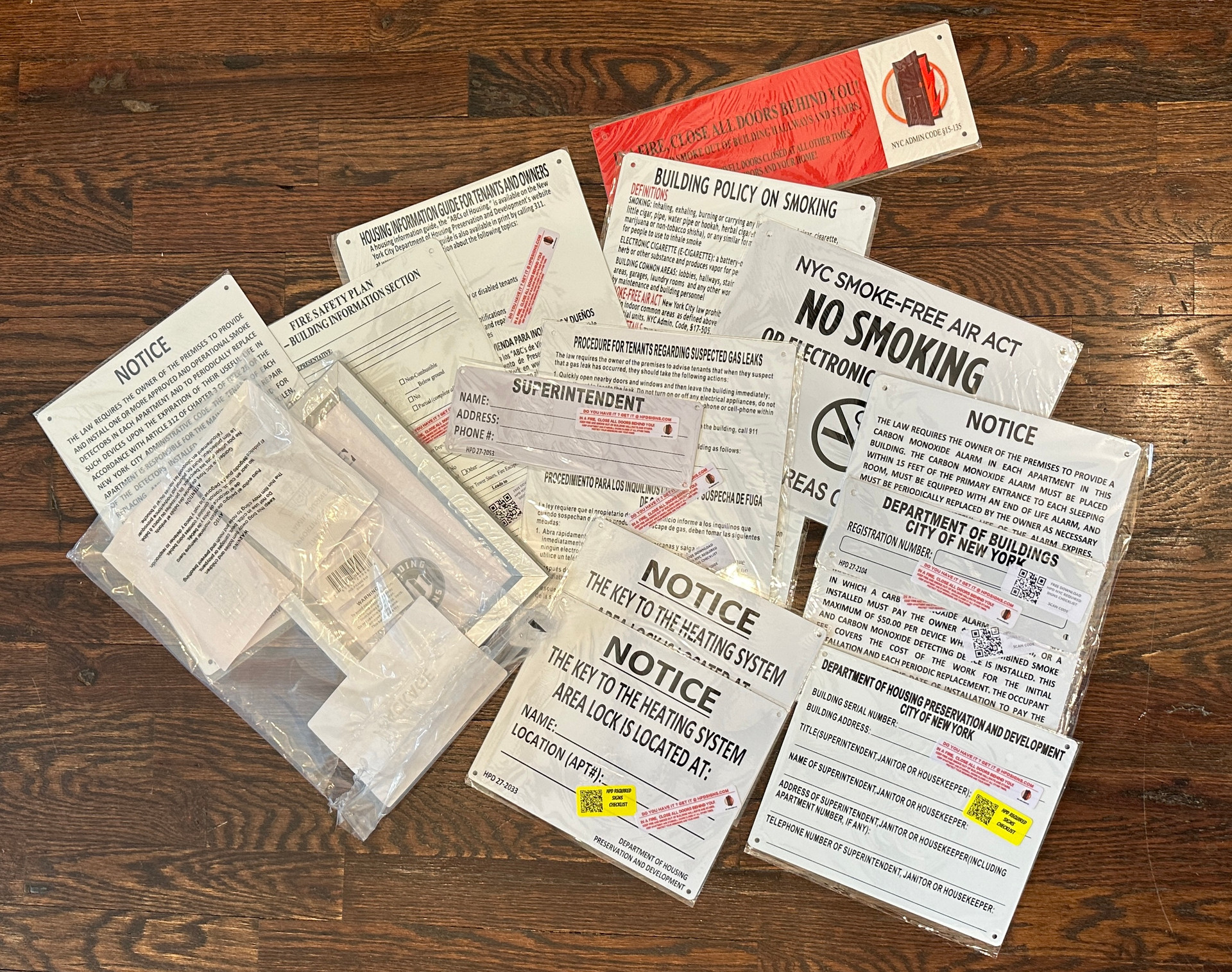 NYC HPD - FULL SIGNS PACKAGE