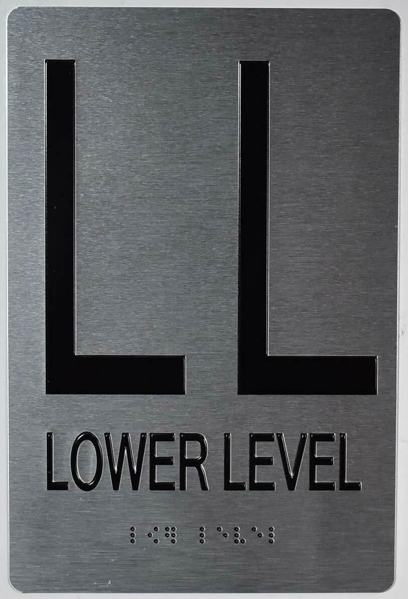 Lower Level Floor Number Sign -Tactile Signs Tactile Signs Tactile ...