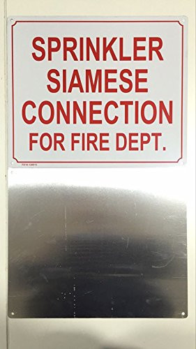 Siamese Connection for FIRE DEPT Sign