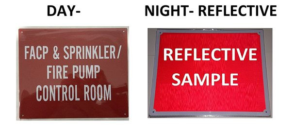 FACP & Sprinkler FIRE Pump Control Room Sign