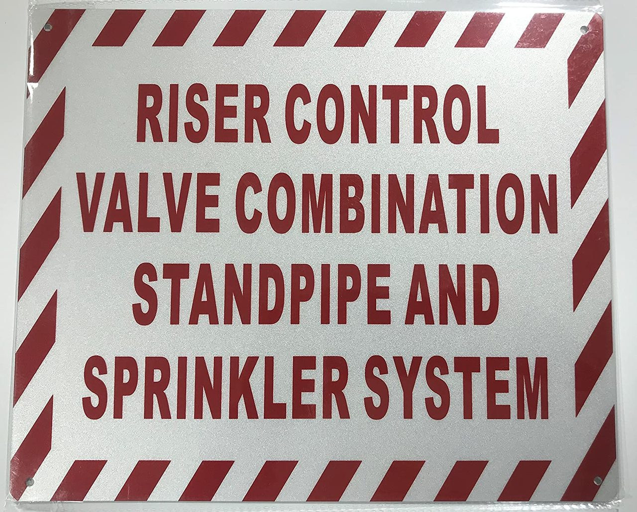 Riser Control Valve Combination Standpipe and Sprinkler System Sign