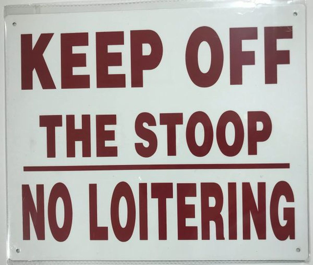 MAINTENANCE ROOM SIGN (White Aluminium rust free)
