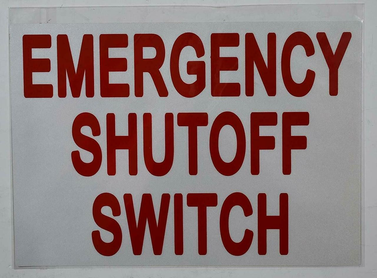 Emergency Shut-Off Switch Sticker