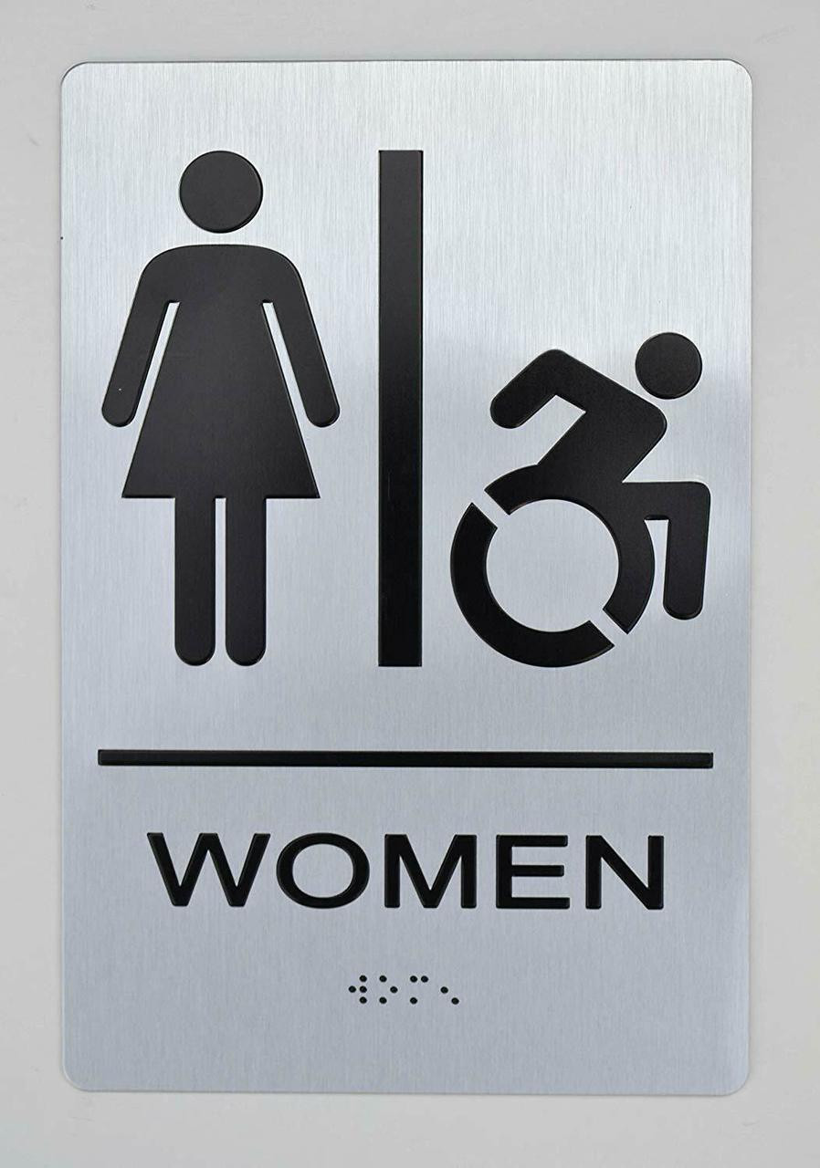 Men Restroom - Sign. Tactile Signs