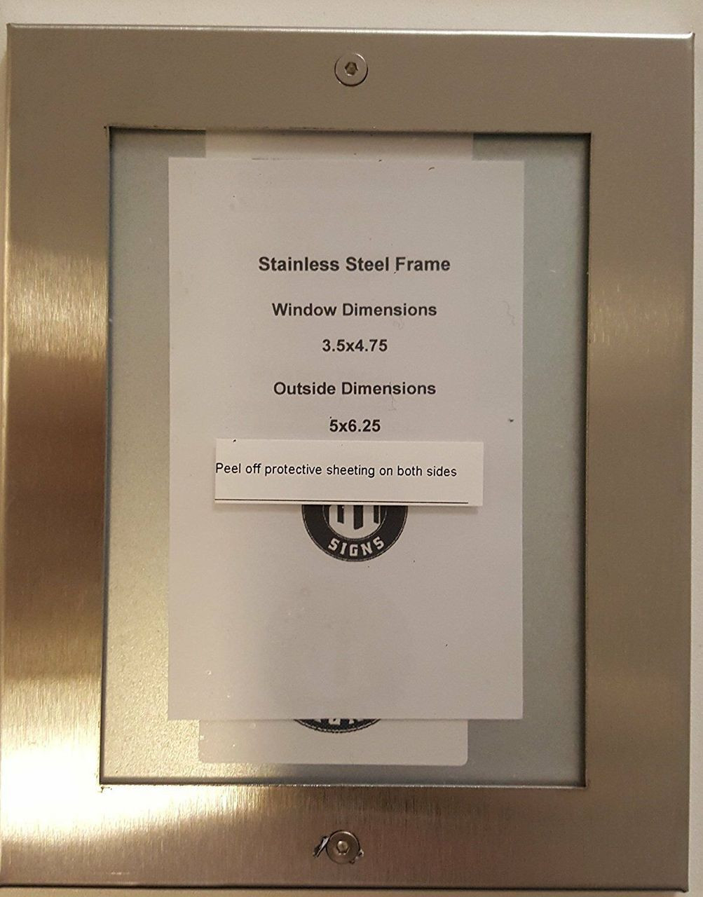 Elevator Permit frame stainless Steel