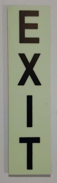 Exit Sign (Glow in The Dark Sign - Photoluminescent,High Intensity)