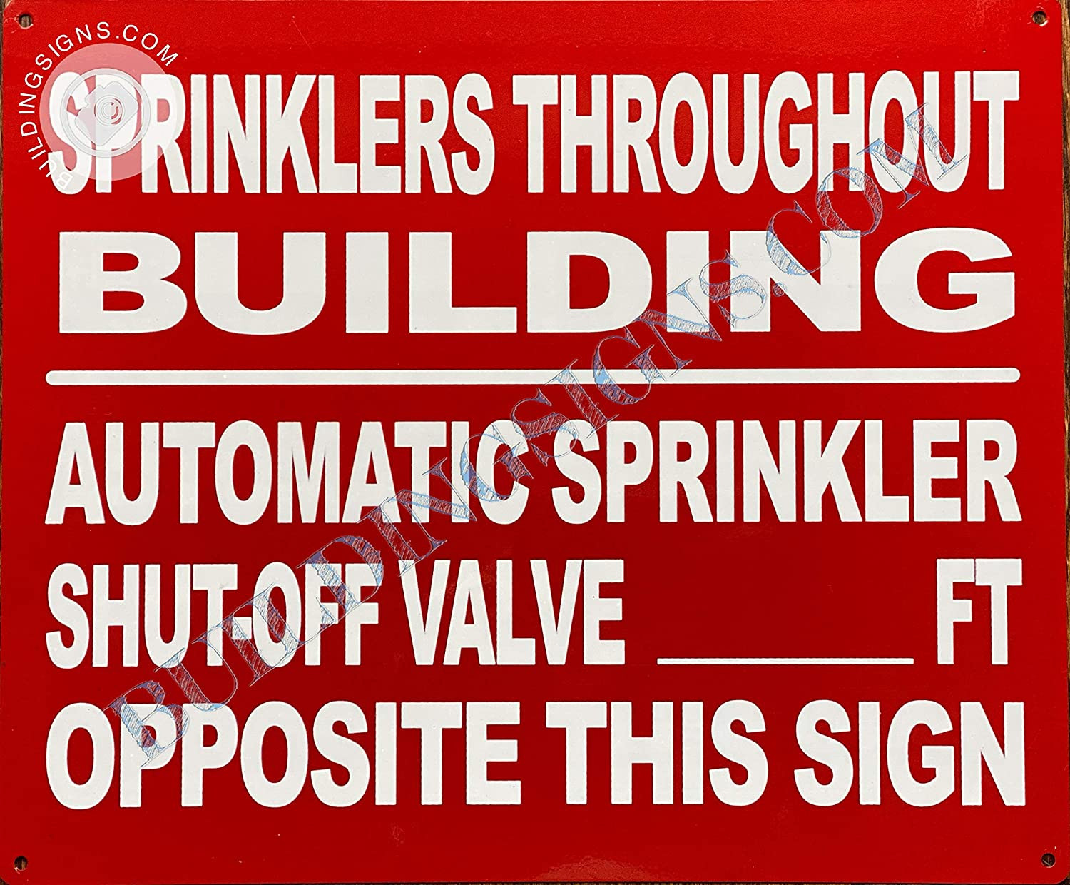 AUTOMATIC SPRINKLER SHUT OFF VALVE Sign