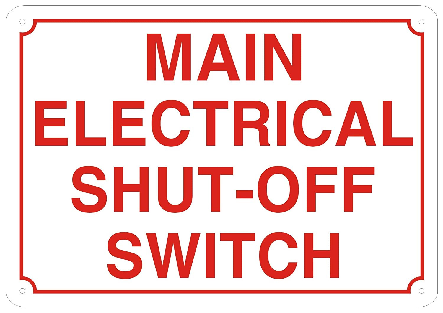Electrical Shut-Off Breaker Inside Sign