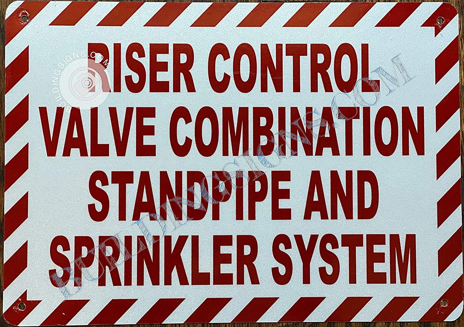 Riser Control Valve Combination Standpipe and Sprinkler System Sign