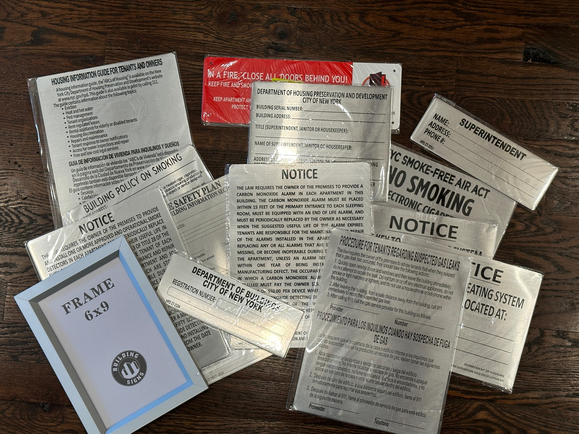 NYC HPD - FULL SIGNS PACKAGE