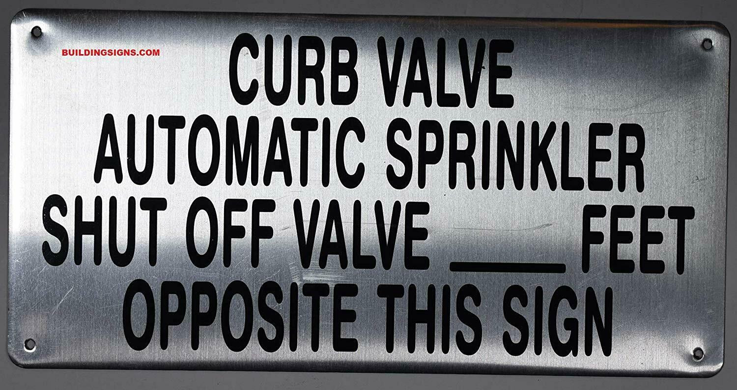 Automatic Sprinkler Shut Off Valve Sign