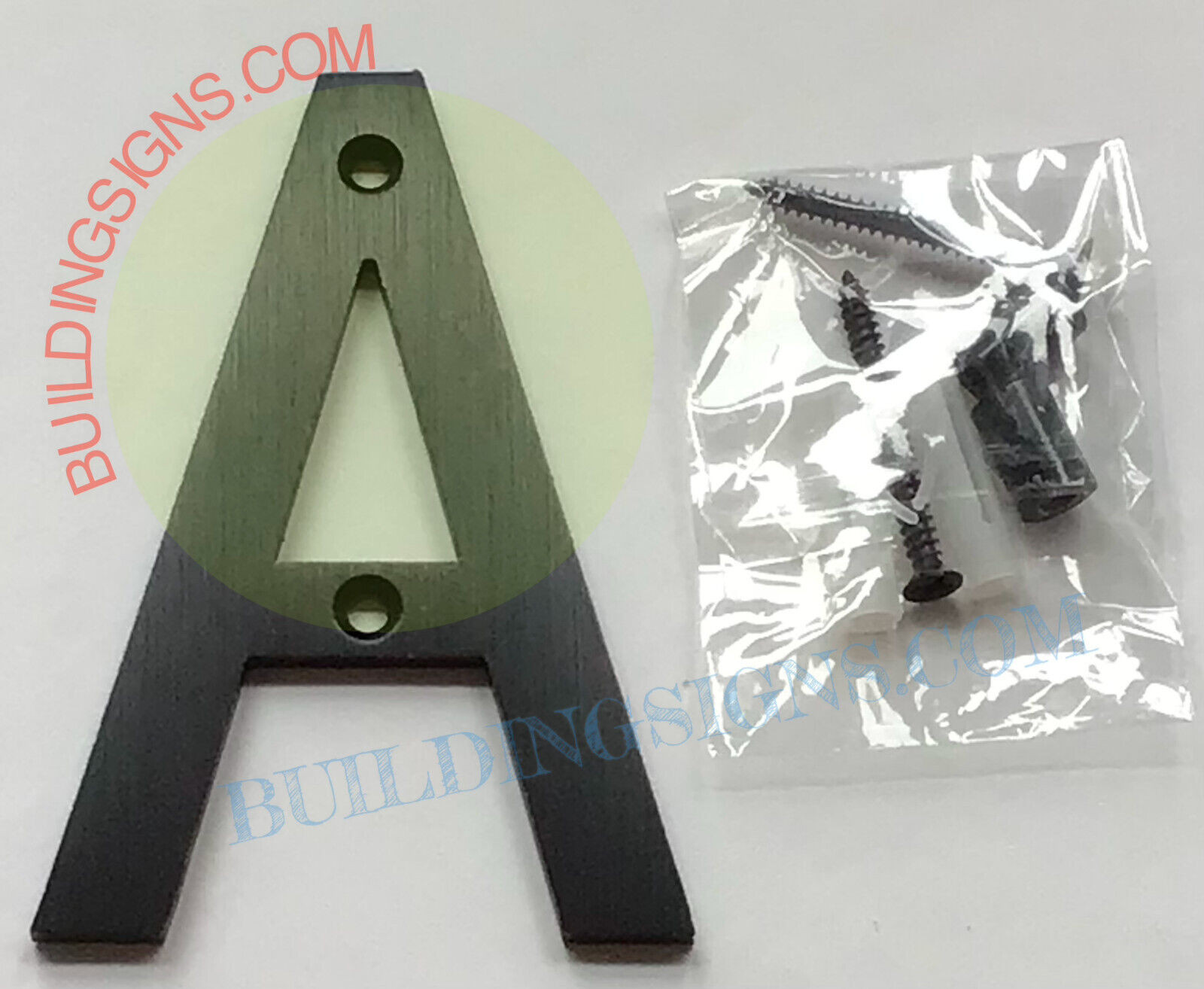 Apartment number K Sign ( Black Aluminium, 3 inch)-Floating Mount ...