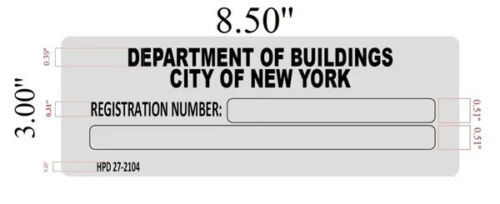 NYC HPD SIGNS