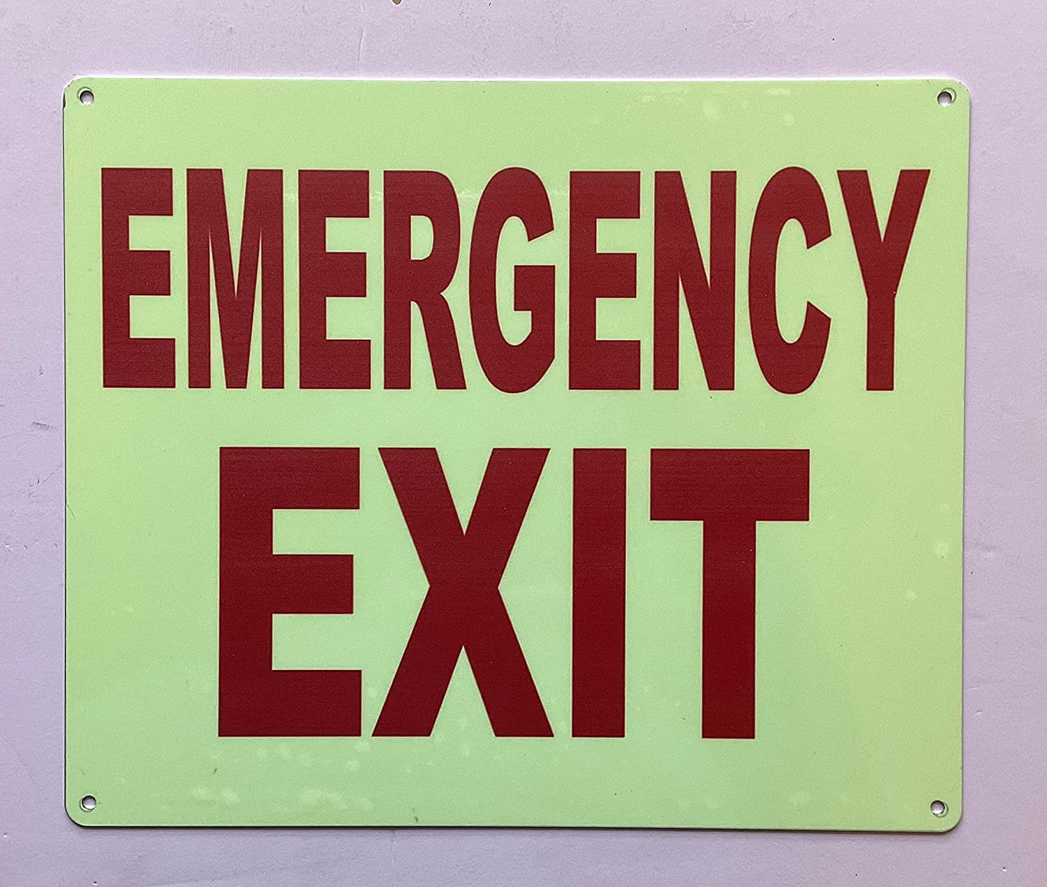Exit Sign (Glow in The Dark Sign - Photoluminescent,High Intensity)