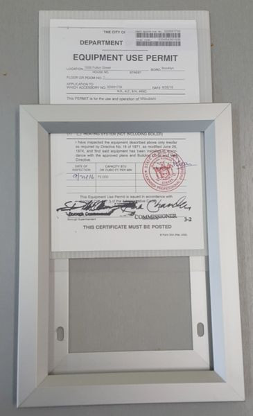 HPD Inspection Frame White 6 x 9 (Heavy Duty - Aluminum)