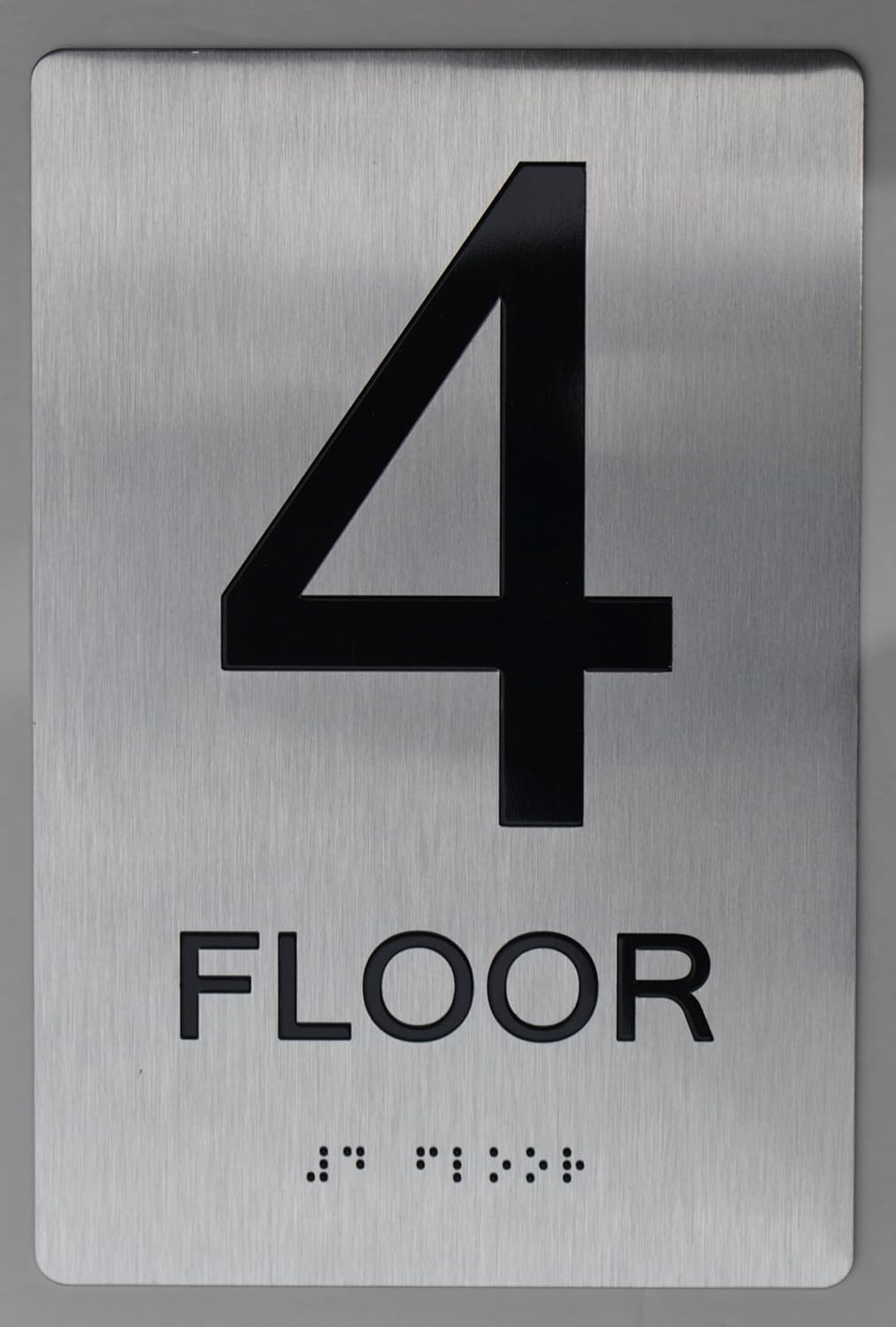 FLOOR NUMBER SIGN Tactile Graphics Grade 2 Braille Text with raised ...