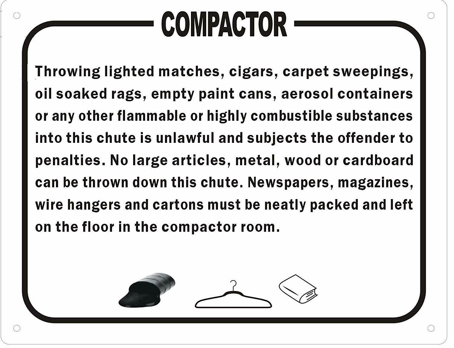 Compactor Rules Sign