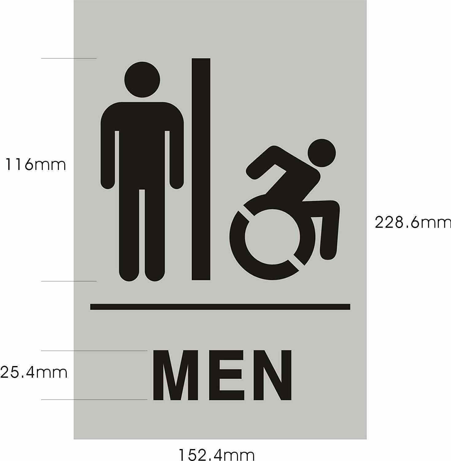 Men Restroom - Sign. Tactile Signs