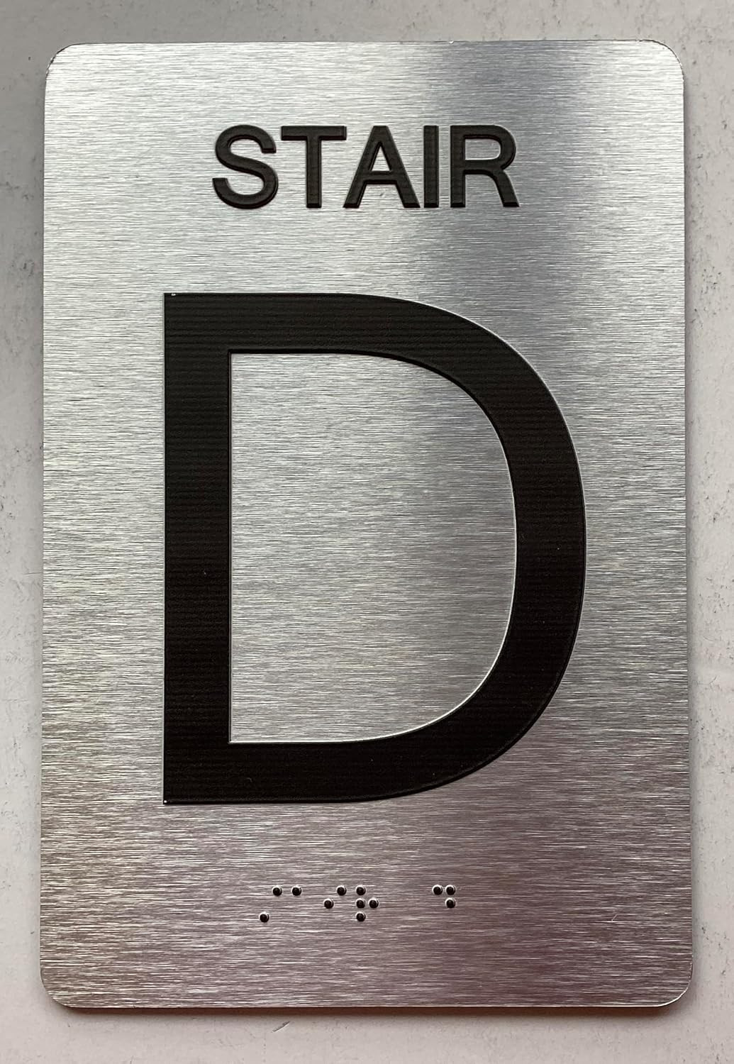 Floor number sign with Raised letters/Image & Grade 2 Braille ...
