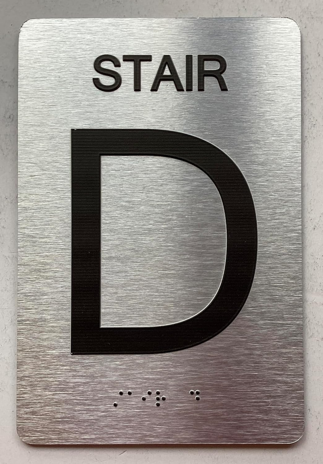 Floor number sign with Raised letters/Image & Grade 2 Braille ...