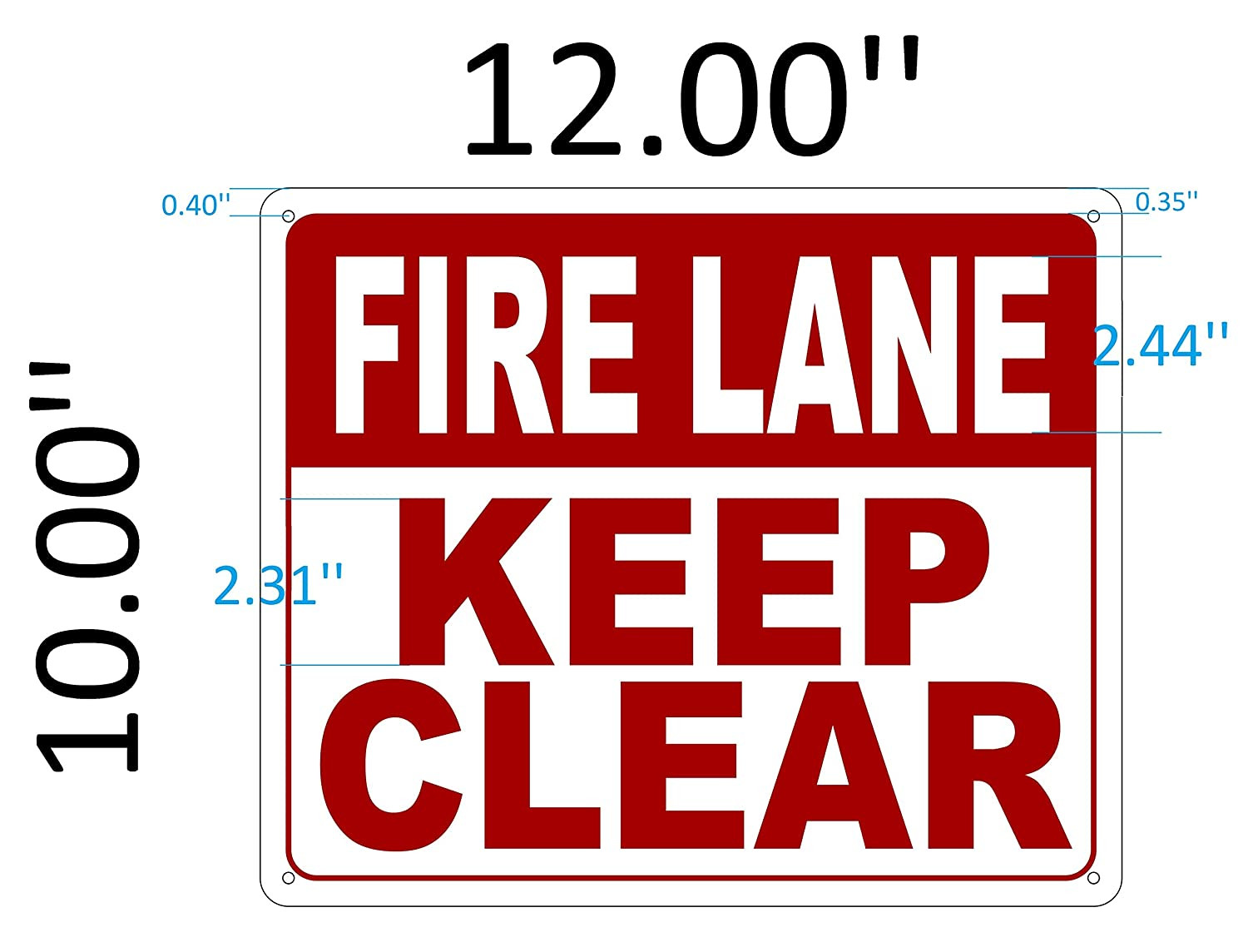 FIRE LANE KEEP CLEAR Sign