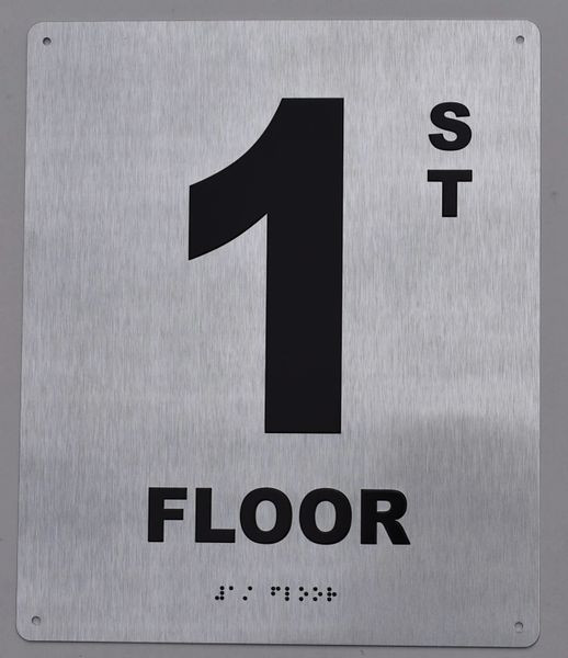 1ST Floor Sign -Tactile Signs Tactile Signs Floor Number Tactile Touch ...