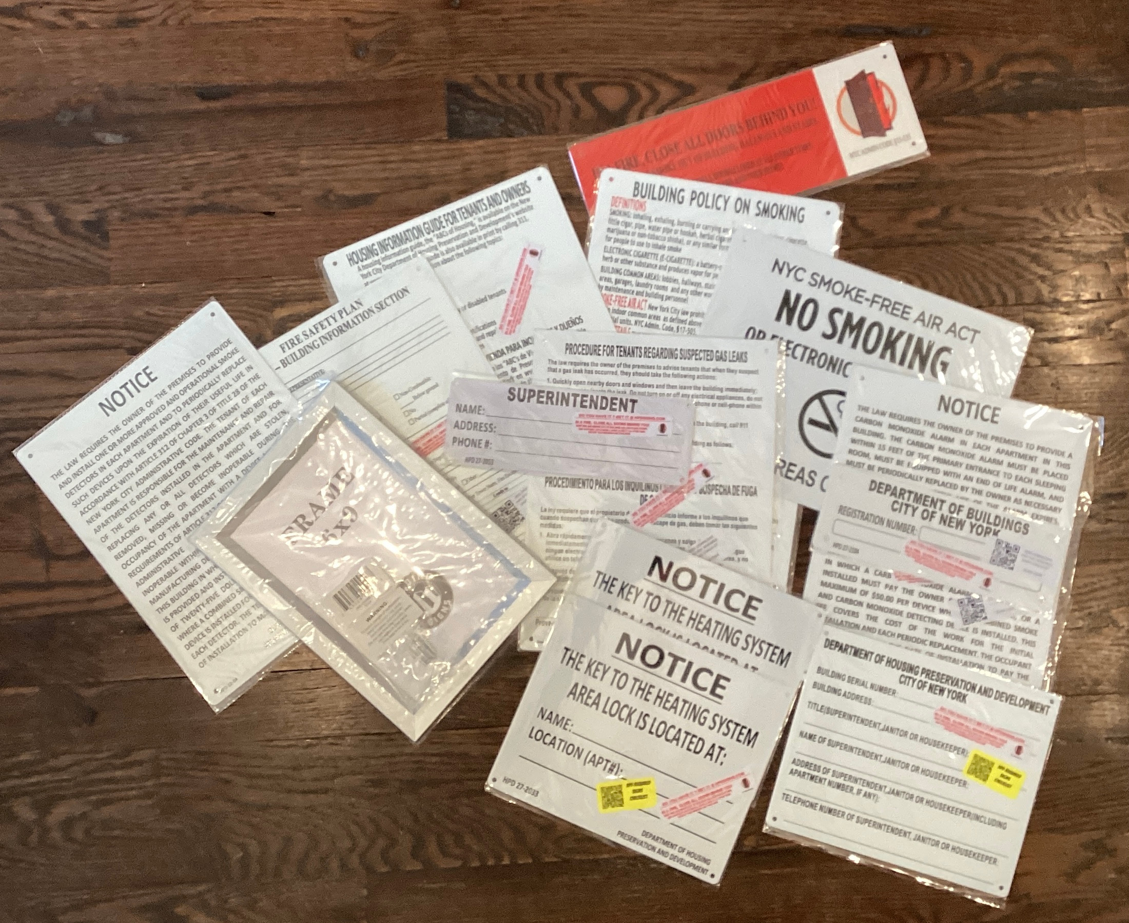 NYC HPD - FULL SIGNS PACKAGE