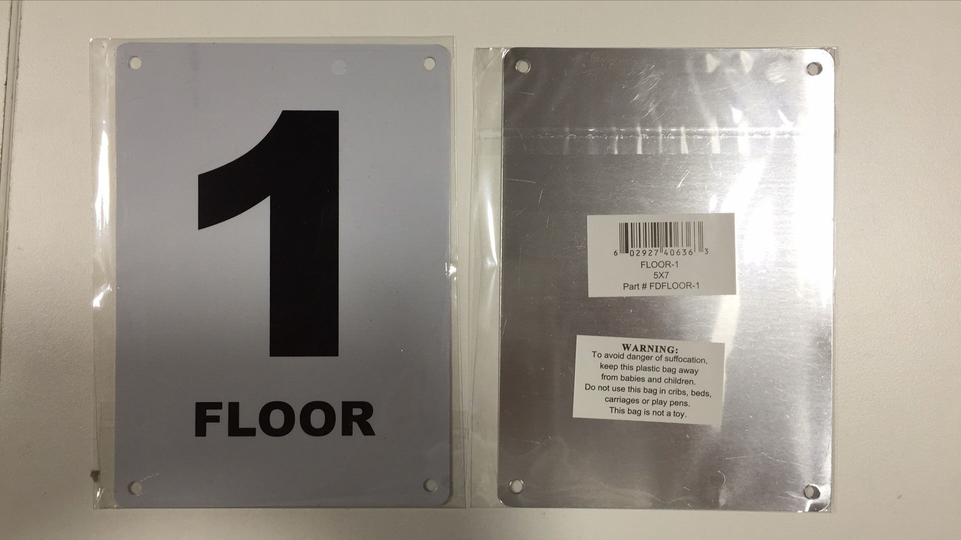 FLOOR NUMBER ONE SIGN