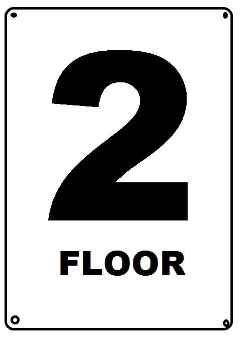 FLOOR NUMBER TWO SIGN